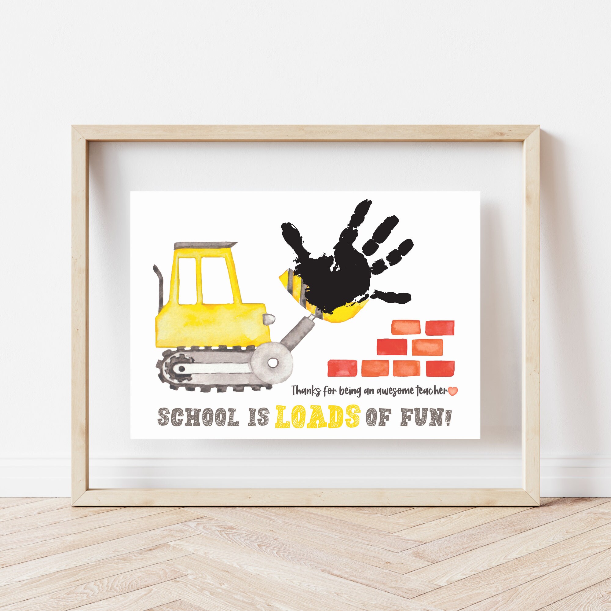 Teacher Appreciation Gift Handprint Art Teacher Thank You - Etsy