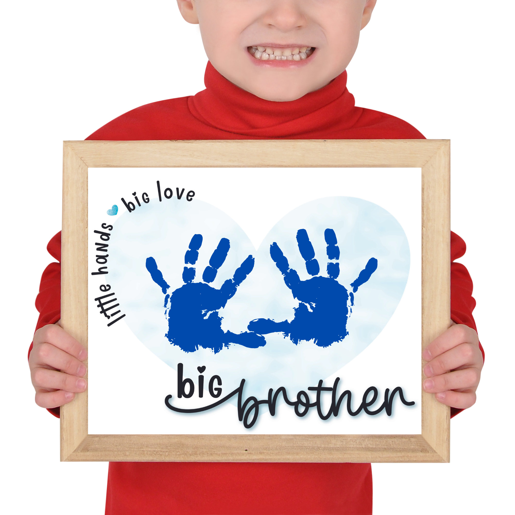 Big Brother Handprint Craft Handprint Art for Babies Toddlers - Etsy