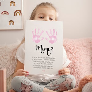 Mimi Handprint Poem, Mother's Day Handprint Art, Valentines Handprint ...