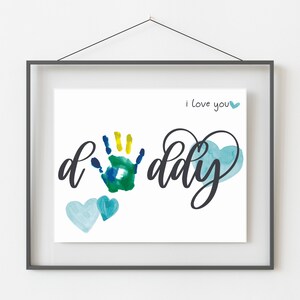Handprint Art Printable Craft for Kids DIY Gift for Dad Birthday ...