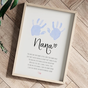 Nana Handprint Poem, Mother's Day Handprint Art, Valentines Handprint ...