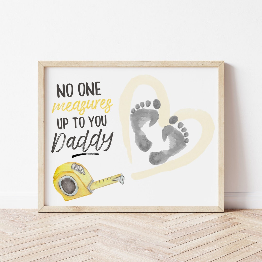 Father's Day Handprint Art, Dad Birthday Gift, Footprint Art, Fathers ...