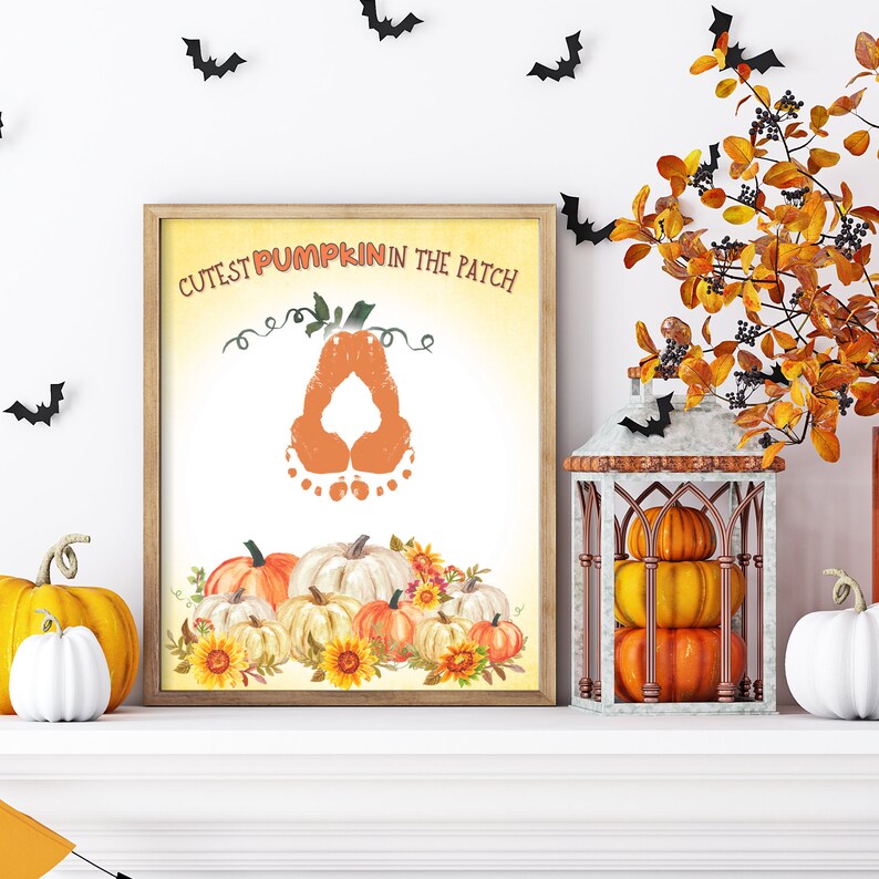 Fall Handprint Craft Handprint Art for Halloween - Etsy