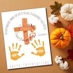 Preschool Bible Craft, Thanksgiving Handprint, Christian Homeschool ...