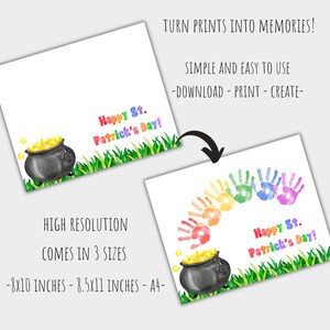 St Patricks Day Handprint Art, Handprint Craft for Baby Toddler Kids ...