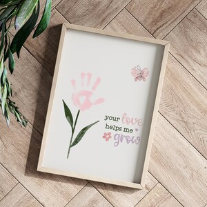 Your Love Helps Me Grow Flower Handprint Art, Mothers Day Handprint ...