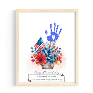 Memorial Day Handprint Art Craft for Kids, Preschool Activity for ...
