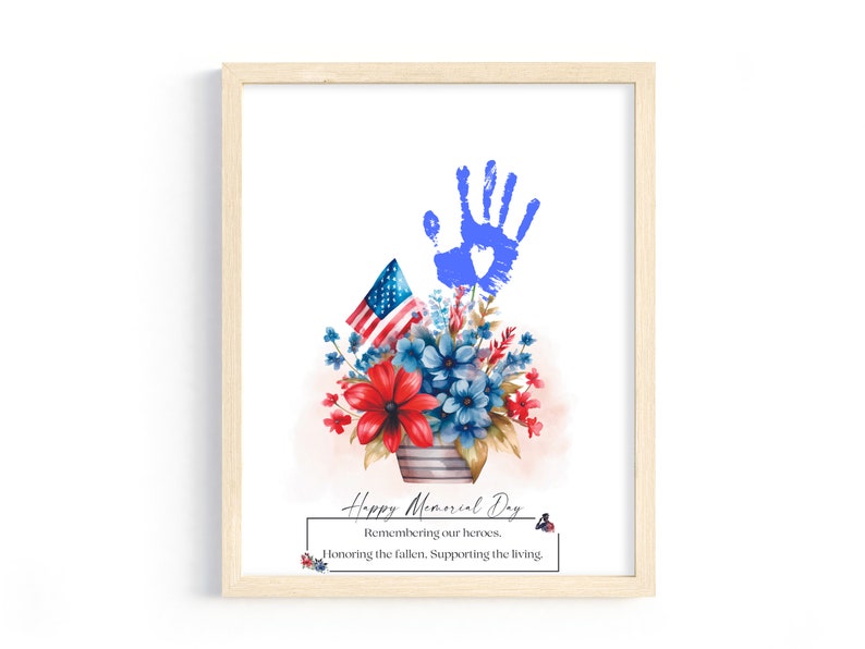 Memorial Day Handprint Art Craft for Kids Preschool Activity - Etsy