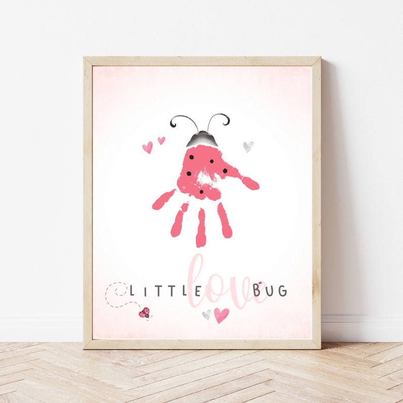 Love Bug Handprint Art Valentine's Day Handprint Art - Etsy