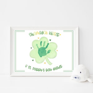 Shamrock Handprint Art, St Patricks Day Handprint Craft for Baby ...