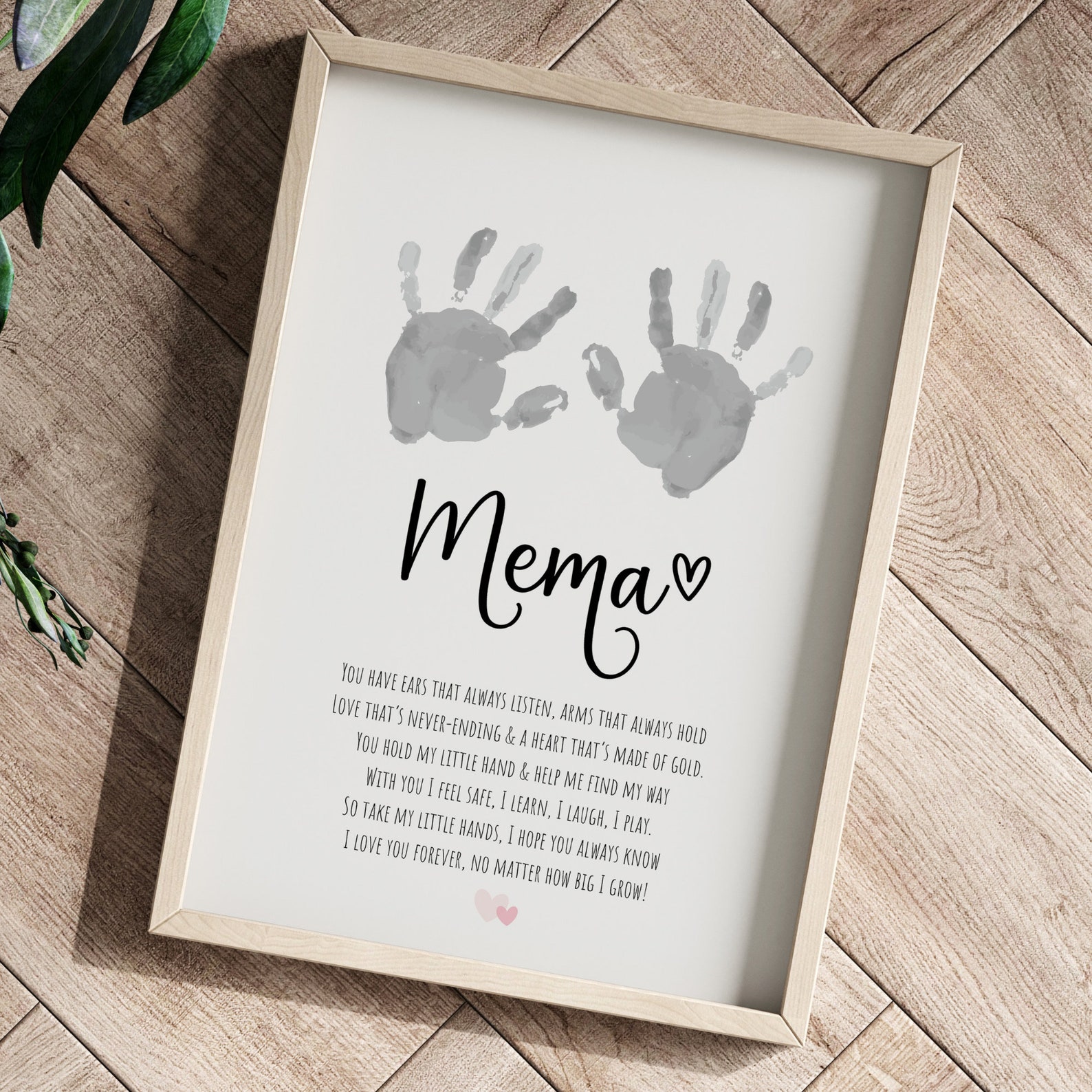 Mema Handprint Poem, Mother's Day Handprint Art, Valentines Handprint ...