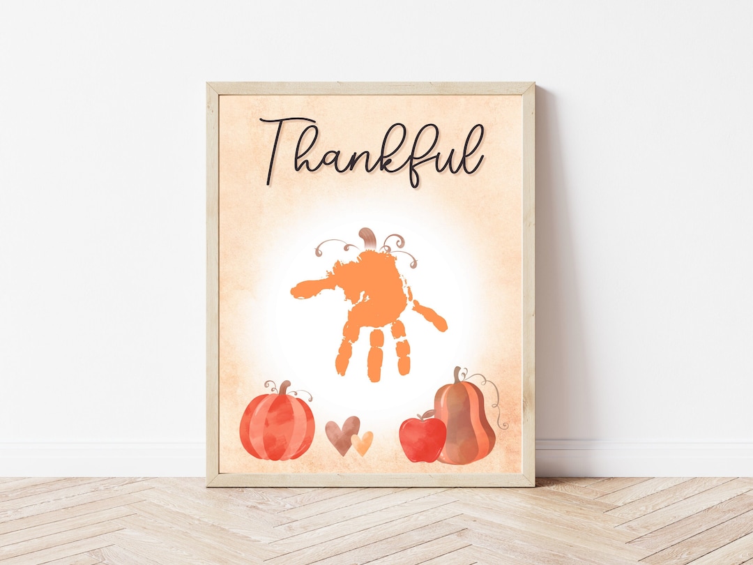 Thanksgiving Handprint Craft, Fall Handprint Craft for Babies Toddlers ...