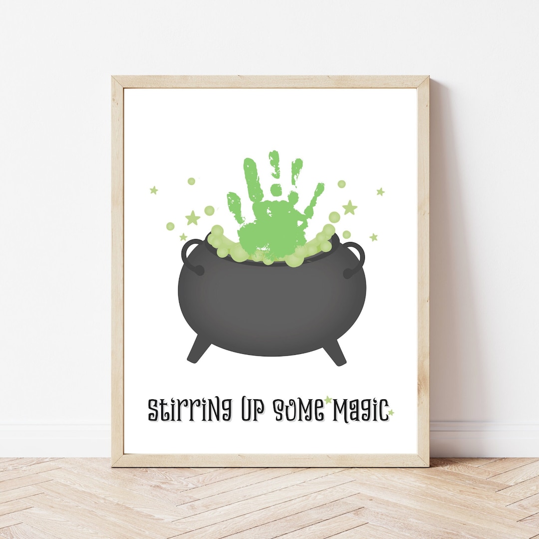 Witch's Brew Halloween Handprint Art Fall Handprint Craft - Etsy