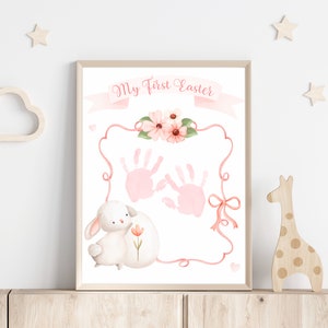 Easter Footprint Art, My First Easter, Easter Handprint Art, Baby ...