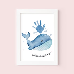 Valentine's Day Handprint Art, I Whale Always Love You, Valentine ...