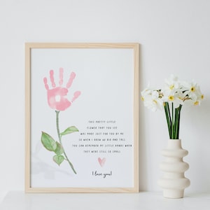 Flower Handprint Art, Valentine Handprint, Mothers Day Handprint ...