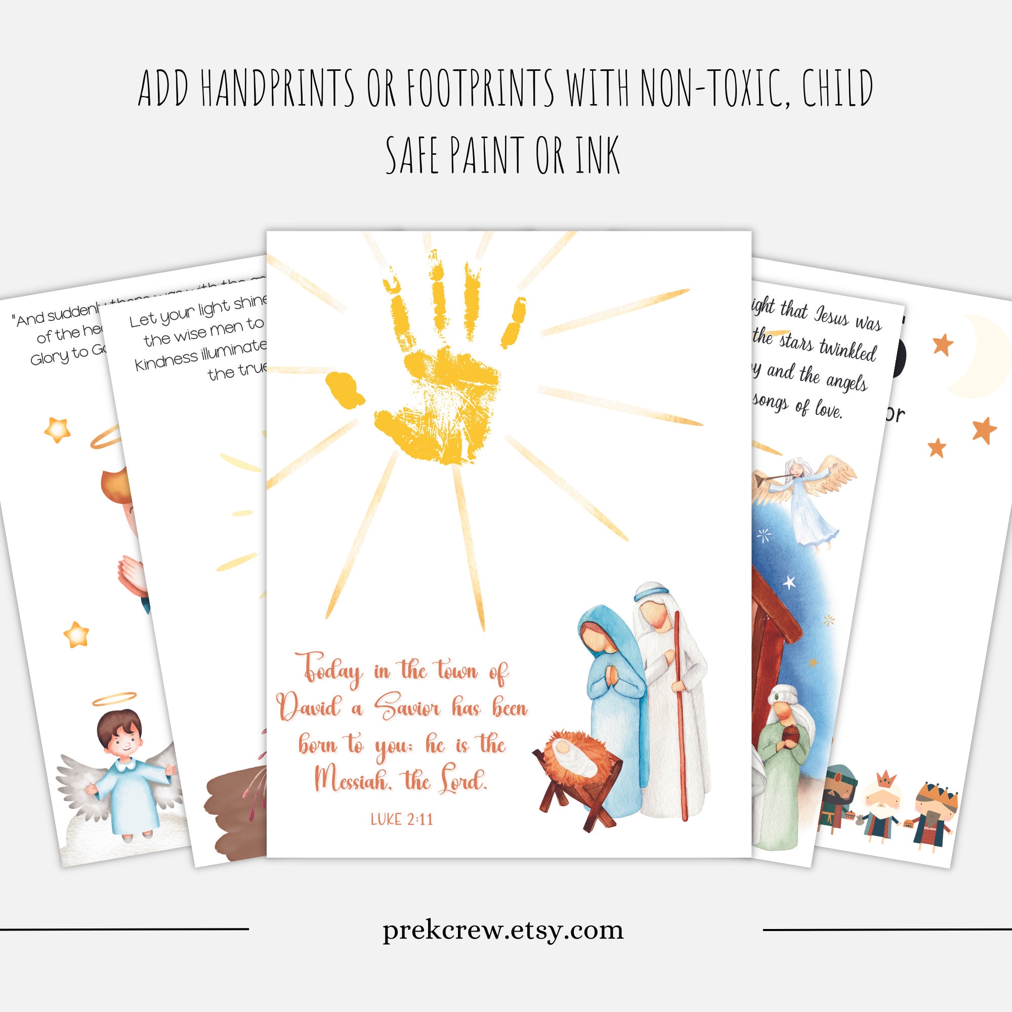 Nativity Scene Christmas Handprint, Christian Christmas Craft for ...