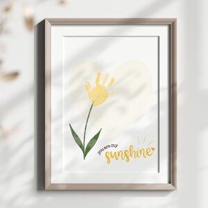You Are My Sunshine Handprint Art, Mothers Day Handprint, Father's Day ...