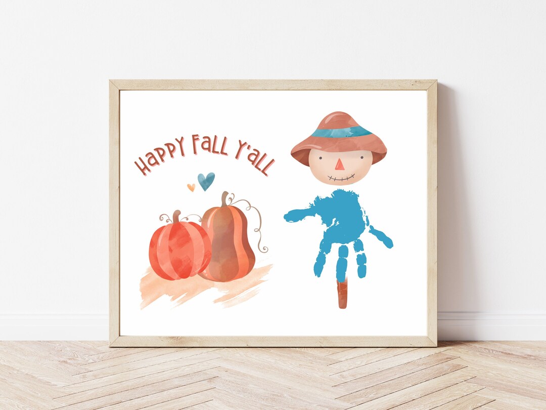 Fall Handprint Art, Handprint Footprint Art for Kids, DIY Craft for ...