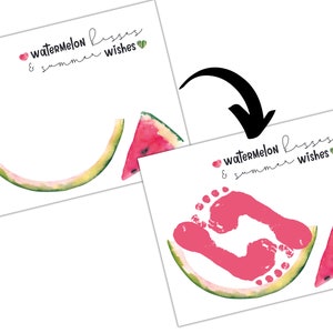 Summer Handprint Craft: Summer Watermelon Handprint Art - Etsy