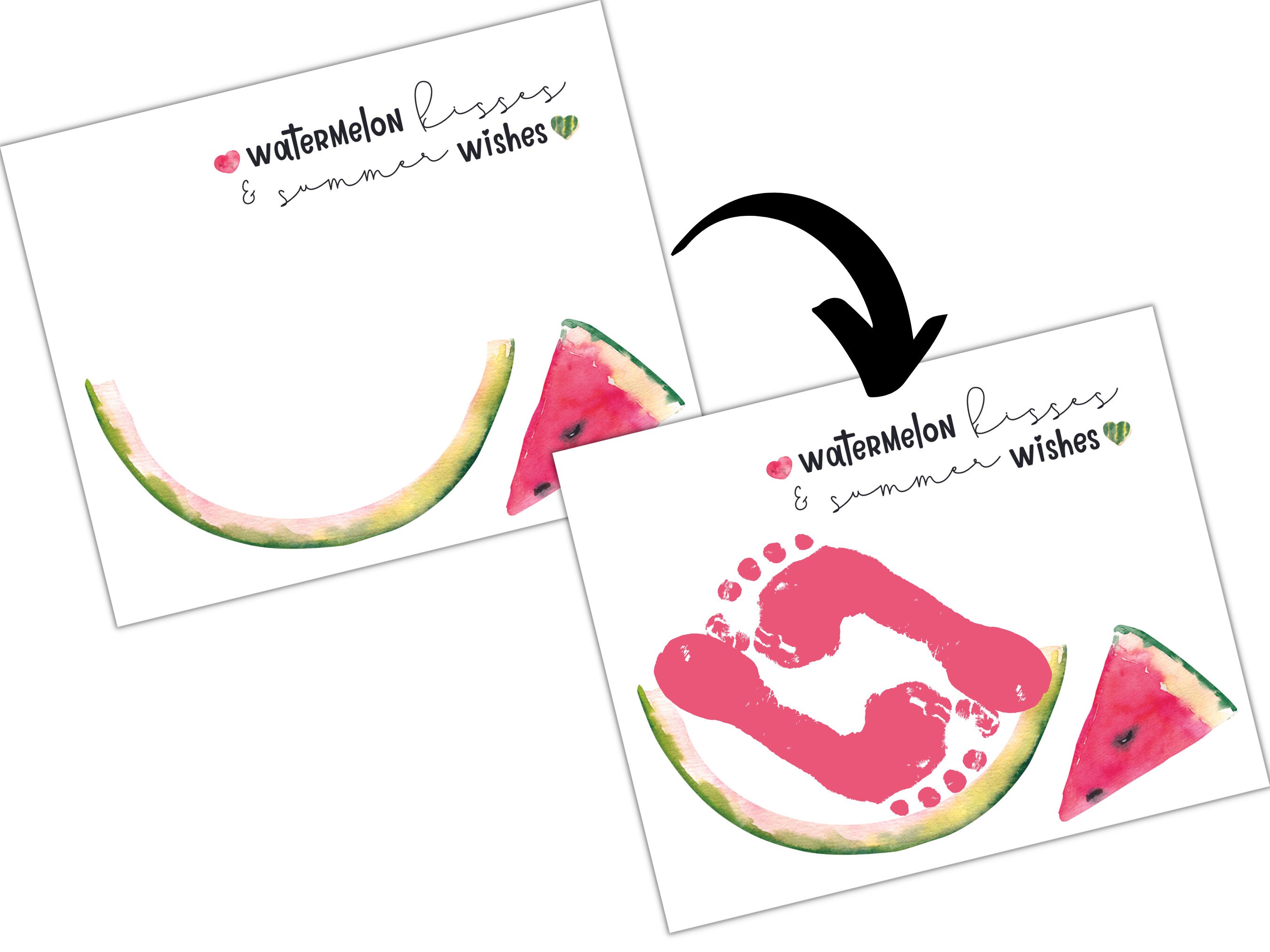 Summer Handprint Craft: Summer Watermelon Handprint Art - Etsy