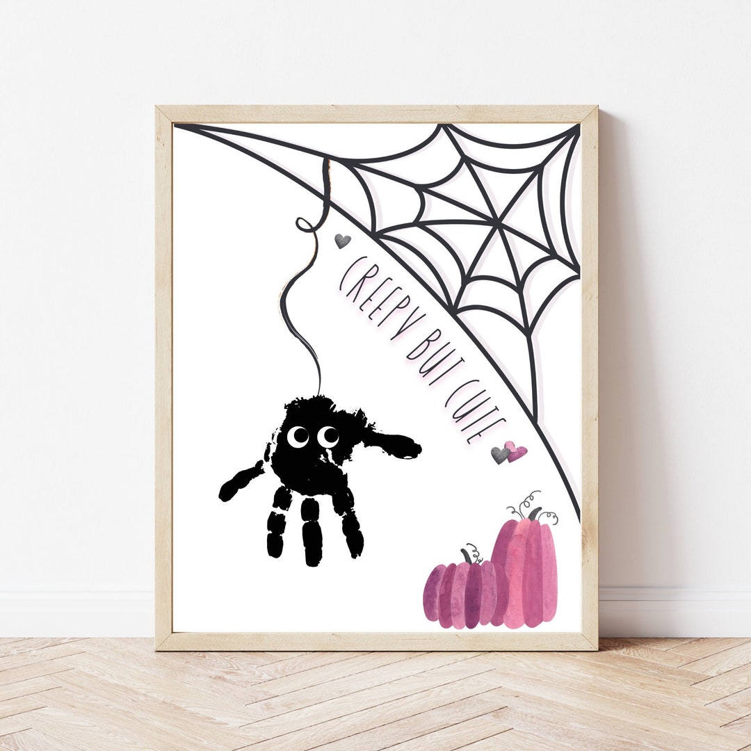 Handprint Art, Halloween Handprint Art, Creepy but Cute Spider ...