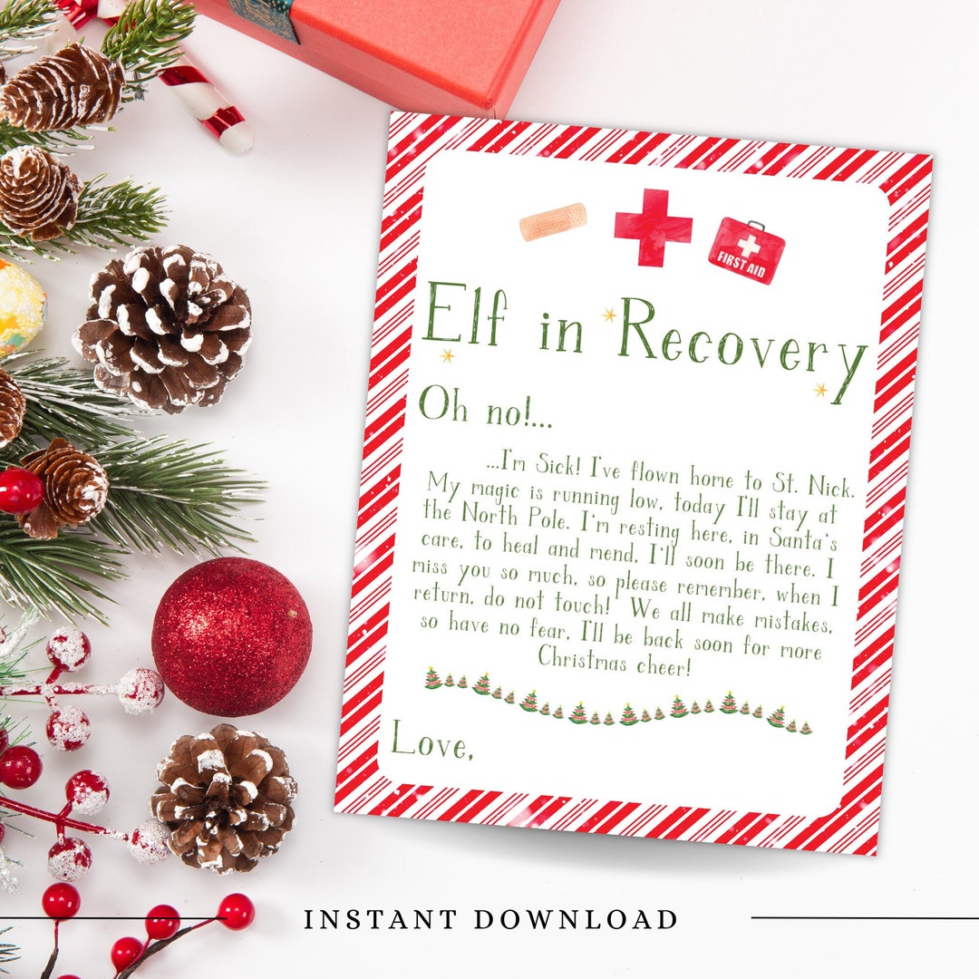 Elf Recovery Letter, Christmas Elf Rules, Elf Arrival Letter, Elf is ...