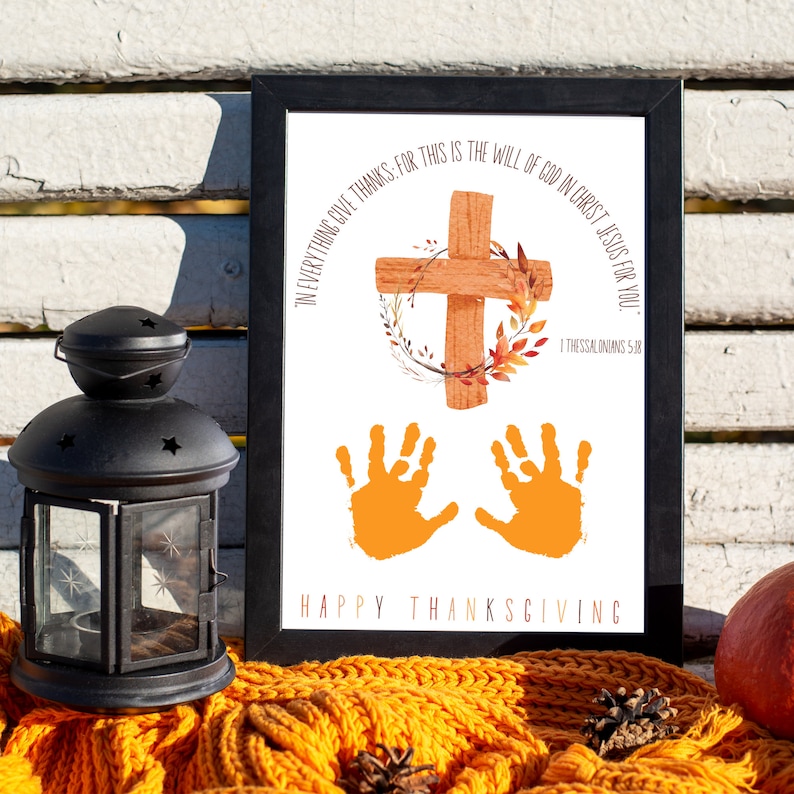 Preschool Bible Craft, Thanksgiving Handprint, Christian Homeschool ...