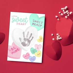 Sweetheart Valentine's Day Handprint Art, Footprint Craft for Babies ...