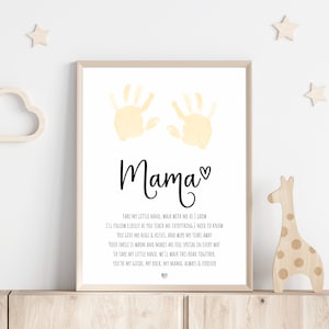 Mama Handprint Poem, Mother's Day Handprint Art, Valentines Handprint ...