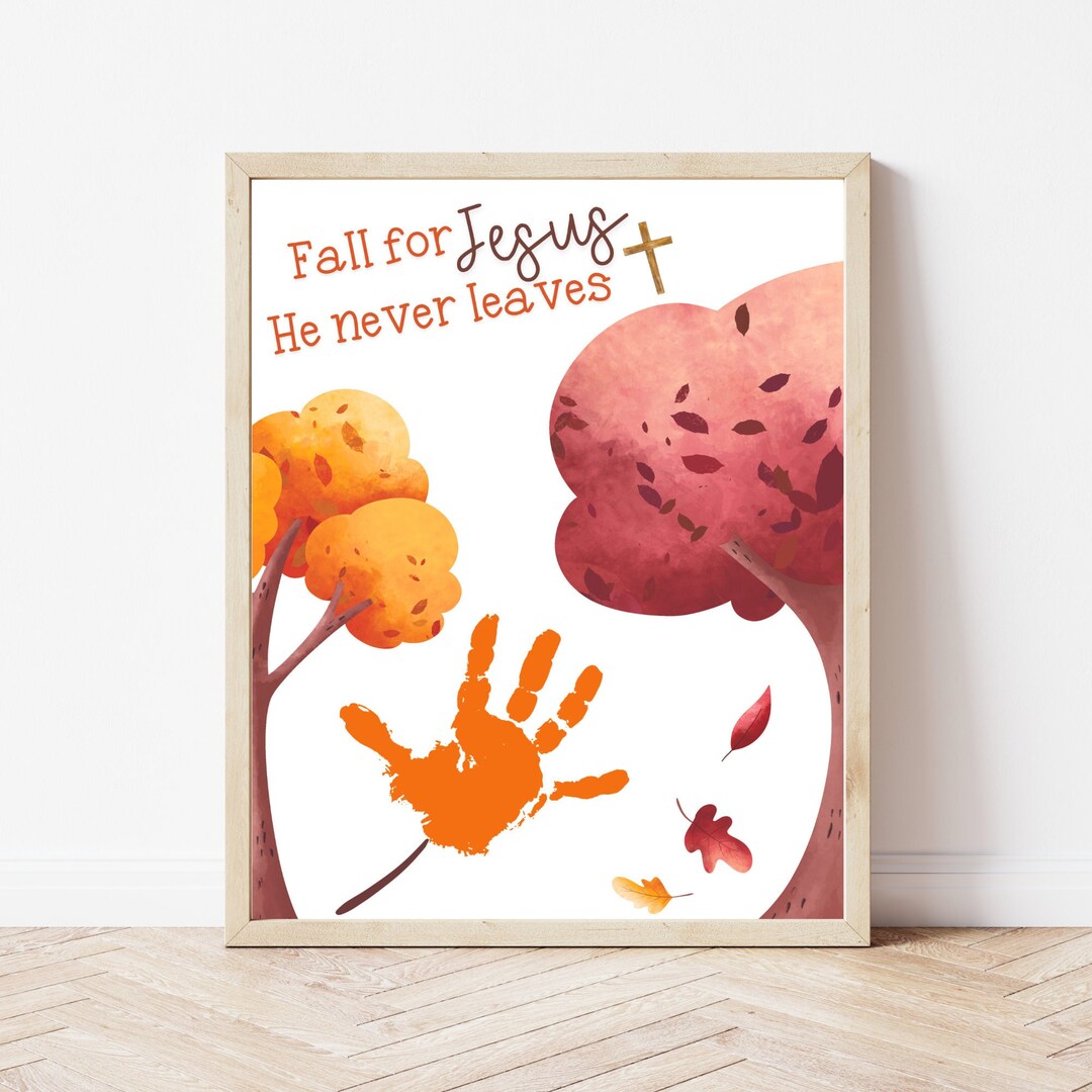 Fall for Jesus Preschool Bible Craft, Thanksgiving Handprint, Fall ...