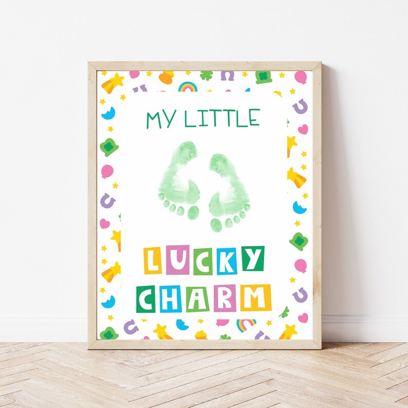 St Patricks Day Footprint Handprint Art, Footprint Craft, Handprint ...