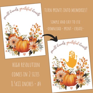 Thanksgiving Handprint, Fall Handprint Art, Thanksgiving Card From Kids ...