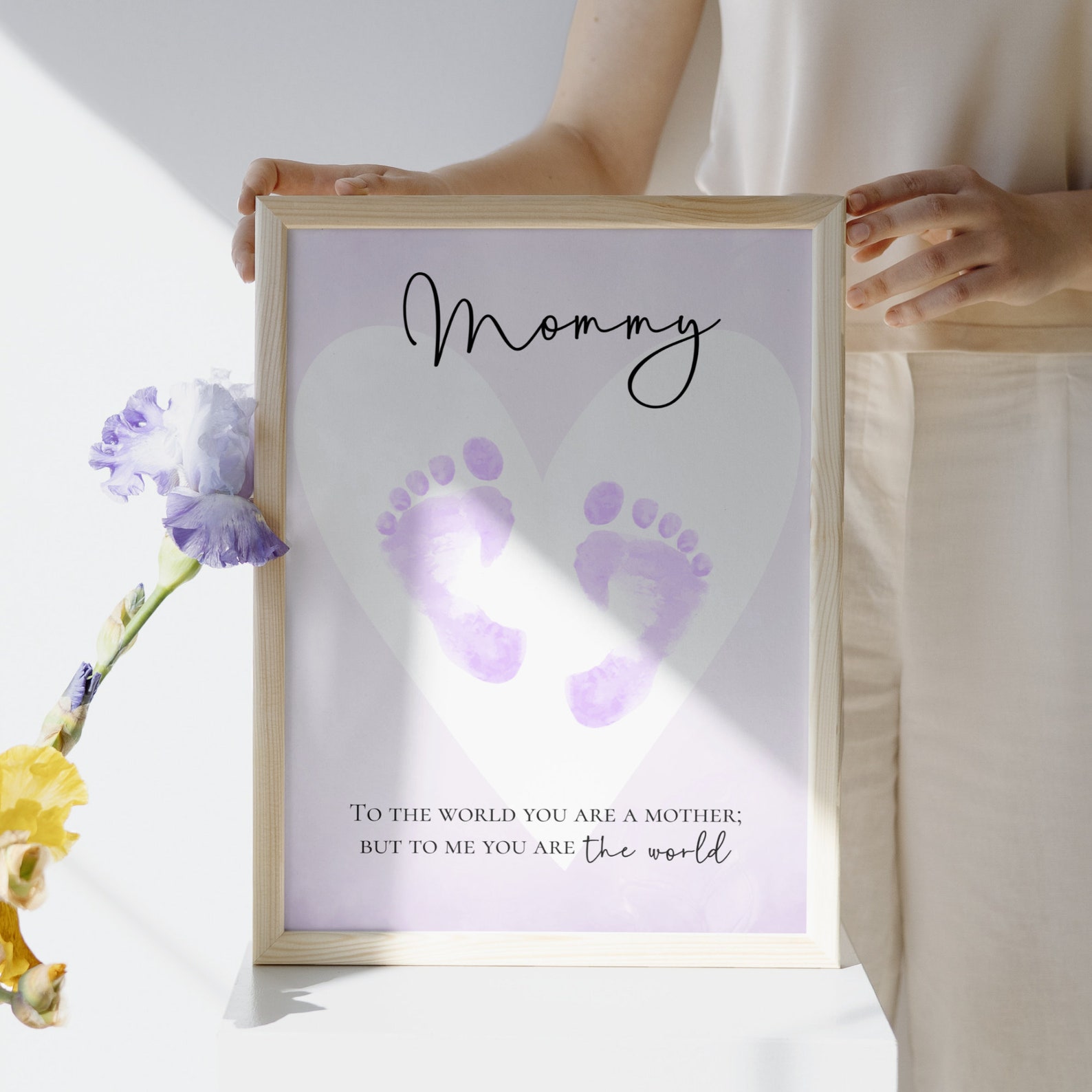 Mother's Day Handprint, Mom Handprint, Birthday Gift for Mom, Mothers ...