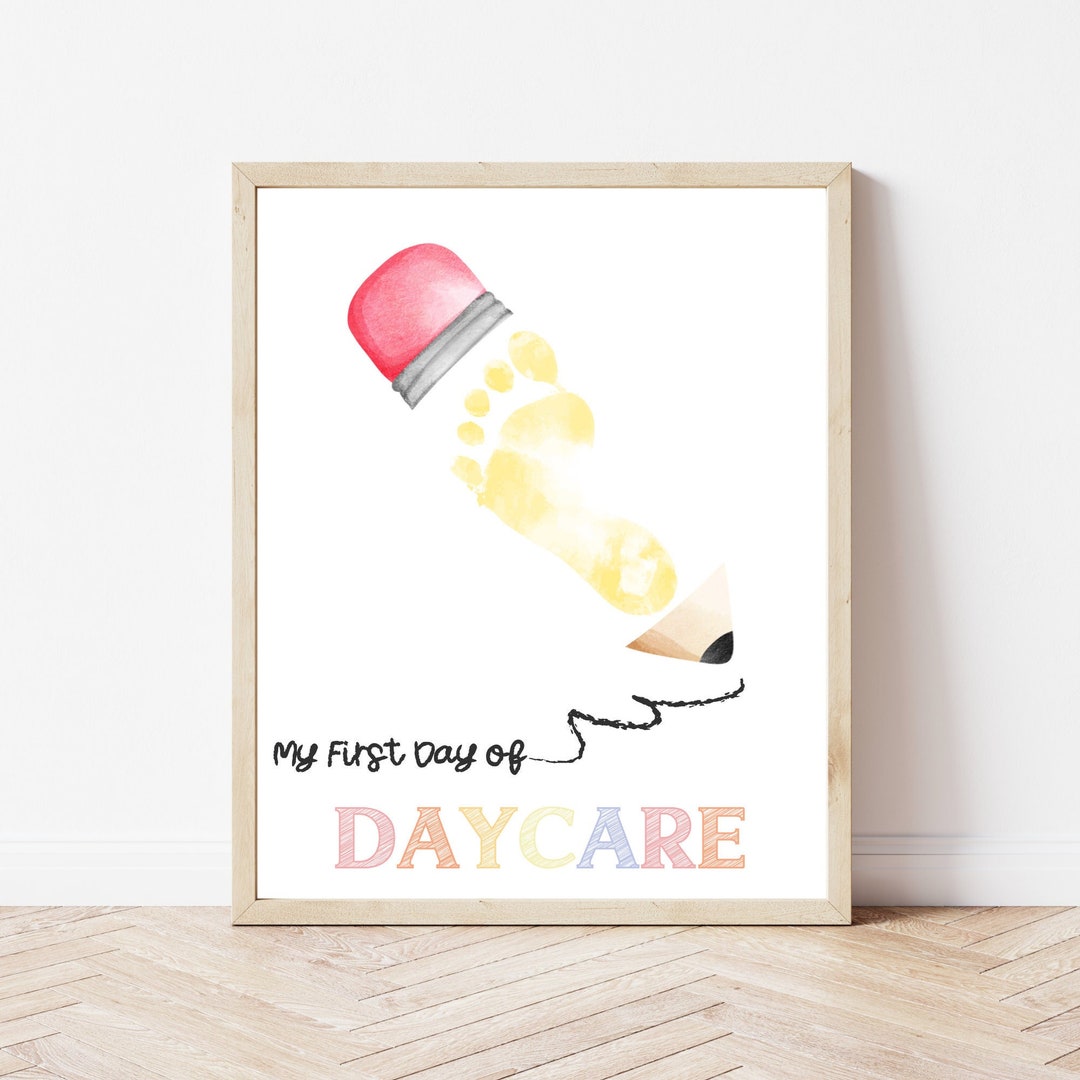 Daycare Handprint Art, First Day of Daycare Handprint Craft, Back to ...