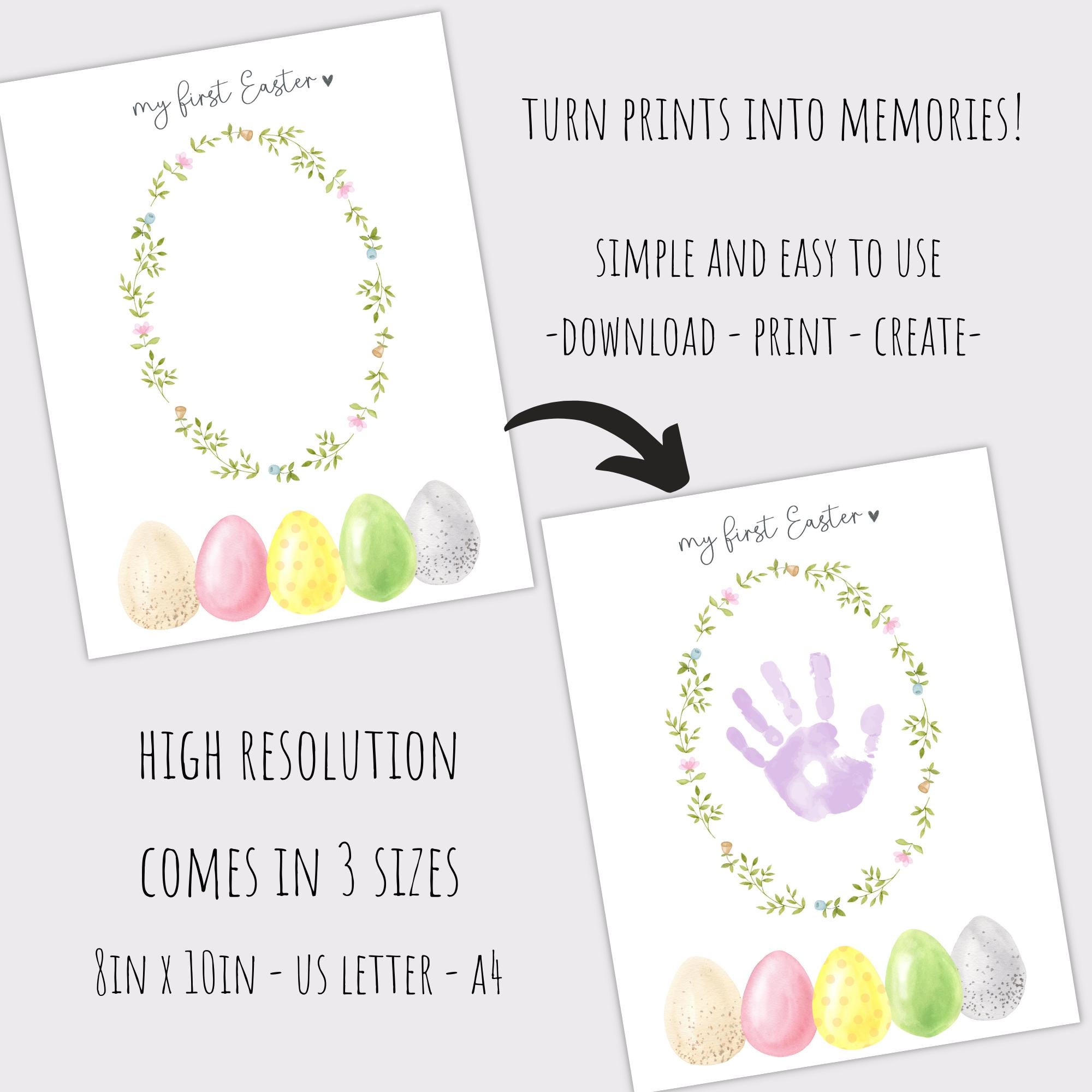 My First Easter Handprint Art, Easter Footprint Craft, Infant Art ...