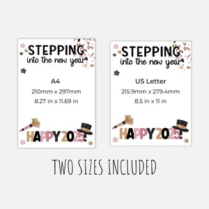 New Year Footprint Keepsake, Handprint Art, New Years 2025, Holiday ...