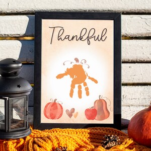 Thanksgiving Handprint Craft, Fall Handprint Craft for Babies Toddlers ...