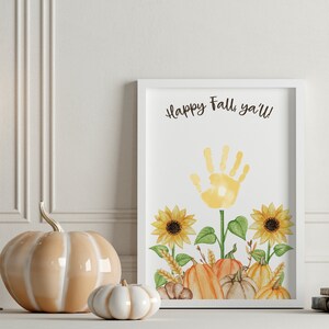 Happy Fall Ya'll Handprint Art, Fall Handprint Craft for Babies ...