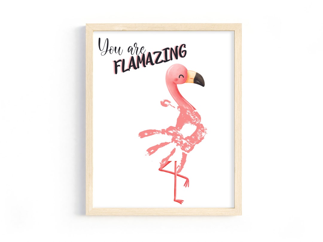 Summer Handprint Craft: Summer Flamingo Handprint Art, Activity for ...