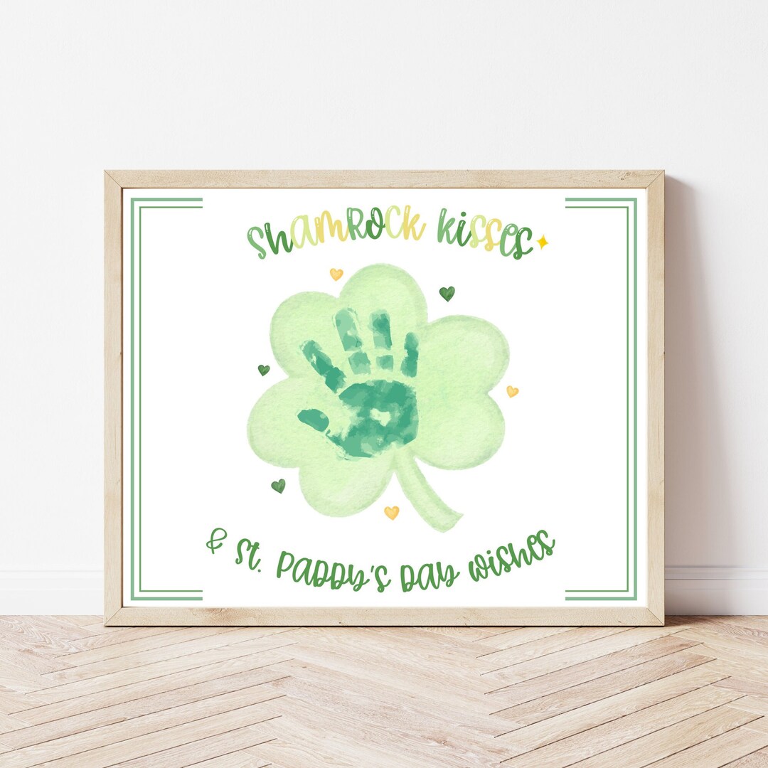 Shamrock Handprint Art, St Patricks Day Handprint Craft for Baby ...