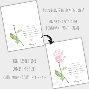 Flower Handprint Art, Valentine Handprint, Mothers Day Handprint ...