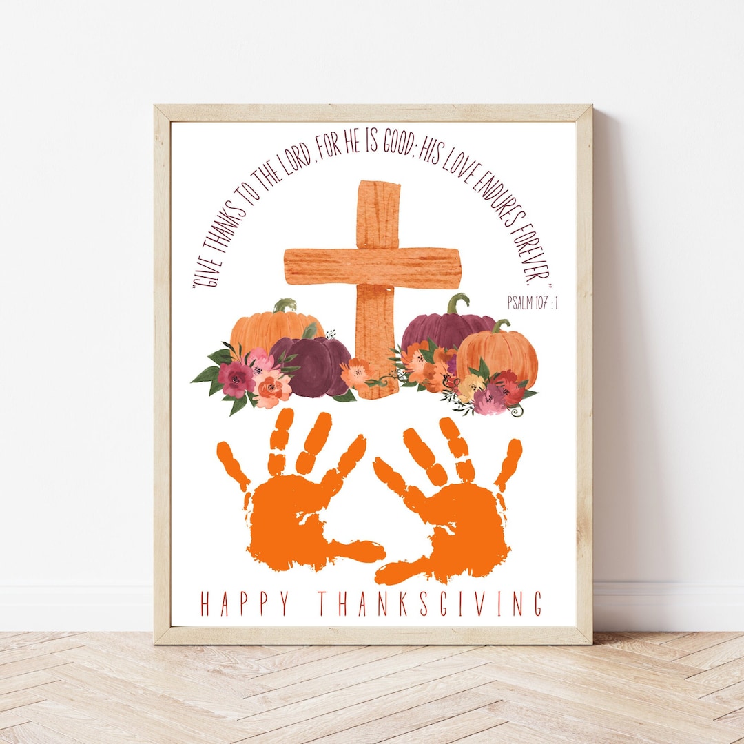 Preschool Bible Craft, Thanksgiving Handprint, Christian Homeschool ...