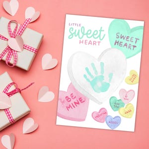 Sweetheart Valentine's Day Handprint Art, Footprint Craft for Babies ...