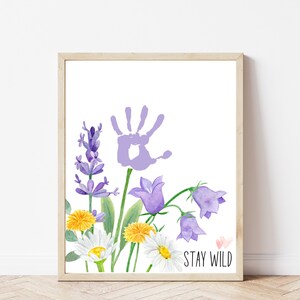 Flower Handprint Art Bundle Sunflower Handprint Craft Wildflower ...