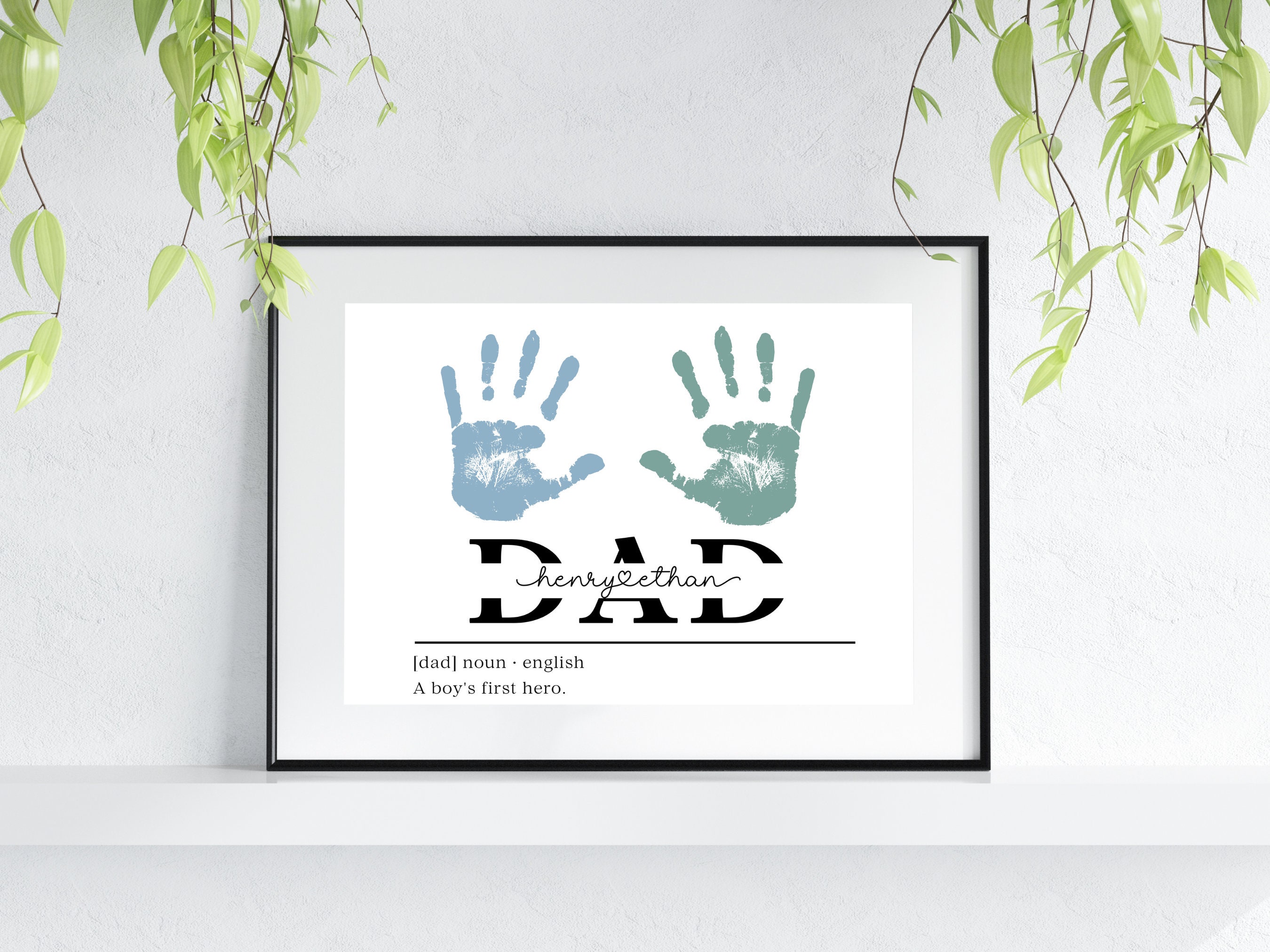 Personalized Handprint Art for Dad With Children's Names - Etsy