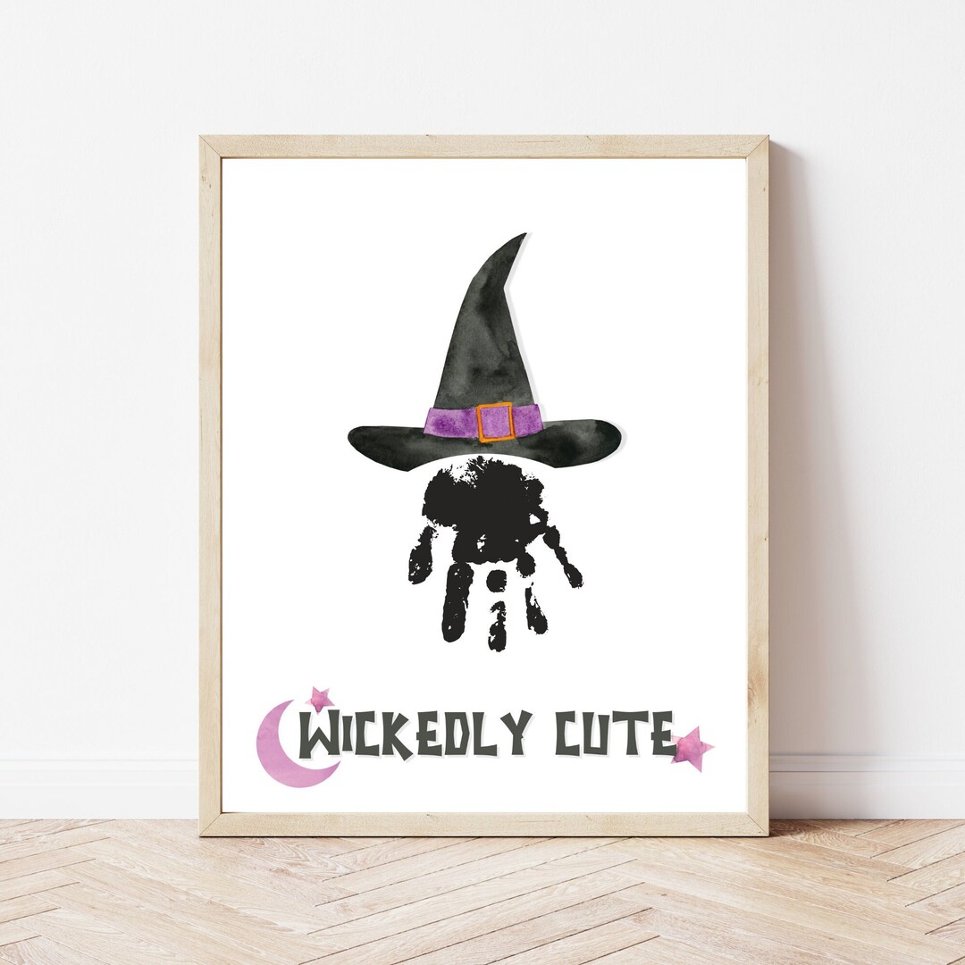 Wickedly Cute Witch Halloween Handprint Art, Fall Handprint Craft for ...