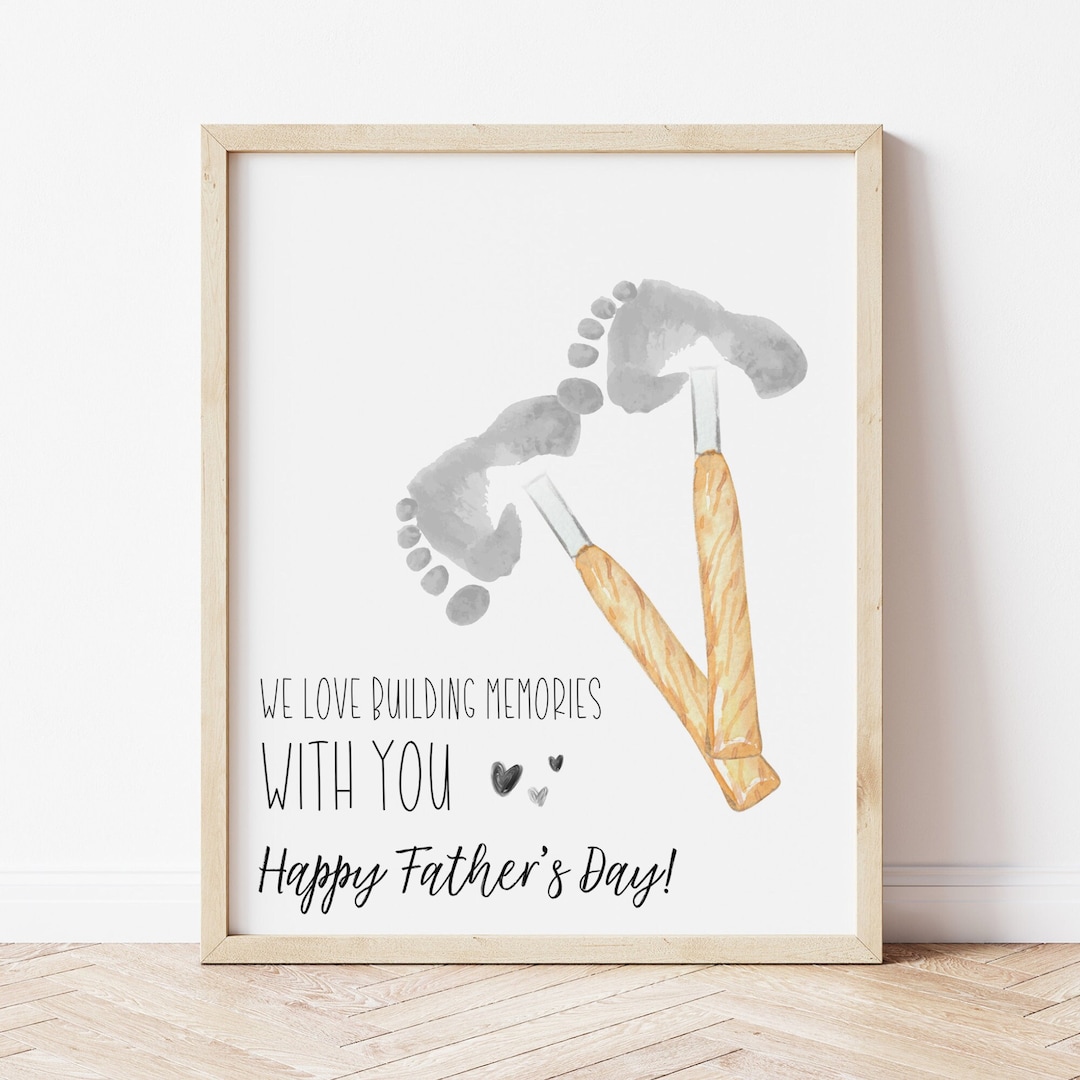 Building Memories Father's Day Handprint Art, Footprint Art, Fathers ...