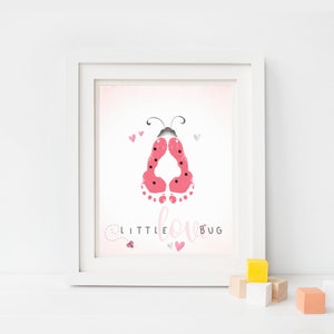 Love Bug Handprint Art, Valentine's Day Handprint Art, Baby Footprint ...