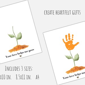 Flower Handprint Art Craft, Your Love Helps Me Grow, Mother's Day ...